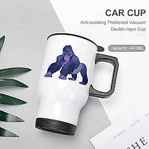 Gorilla 14 Oz Travel Coffee Mug Stainless Steel Vacuum Insulated Cup with Lid