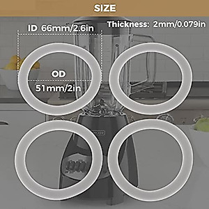 Blender O-Ring Gasket Seal Rubber Sealing O-Gasket Rings, Replacement for Hamilton Beach (Pack of 3)