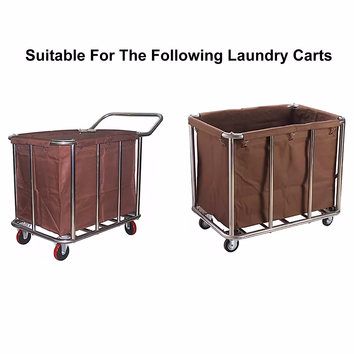 WXXSHGDW Industrial Laundry Cart Replacement Bag, Removable Waterproof Liner Bag, Waterproof High Capacity Thickened Commercial Cloth Cleaning Cart Bag, for Rolling Laundry Basket, Laundry Cart(Blue)