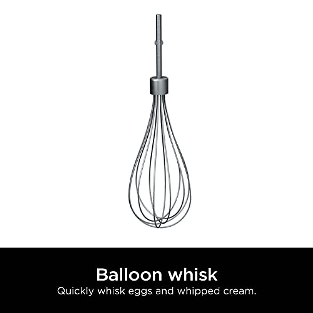 Ninja XSKWHSKBRN Balloon Whisk for Power Mixer System (CI100 Series), Stainless Steel