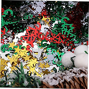 NOLITOY New Year Confetti Christmas Table Decor Star Table Scatters Snowflake Glitter Confetti Christmas Tree Decoration Ornaments Elk Decor Metal Trim Christmas Confettis Mix Star Catalog