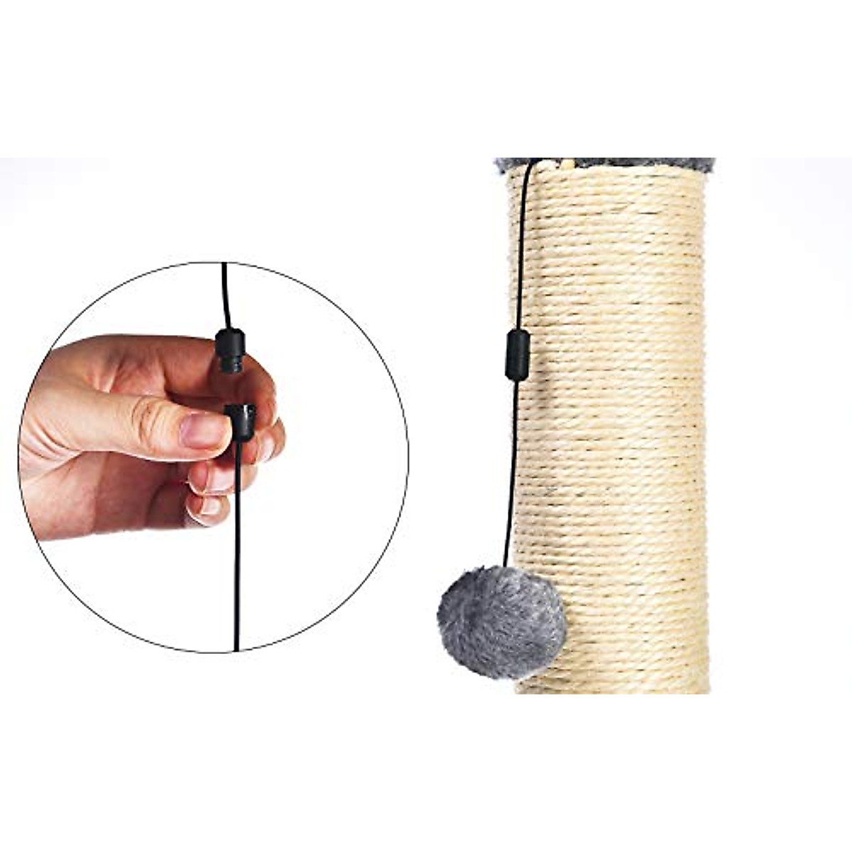 Amazon Basics Cat Scratching Post, Medium, 15.75" x 15.75" x 31.5"H, Grey