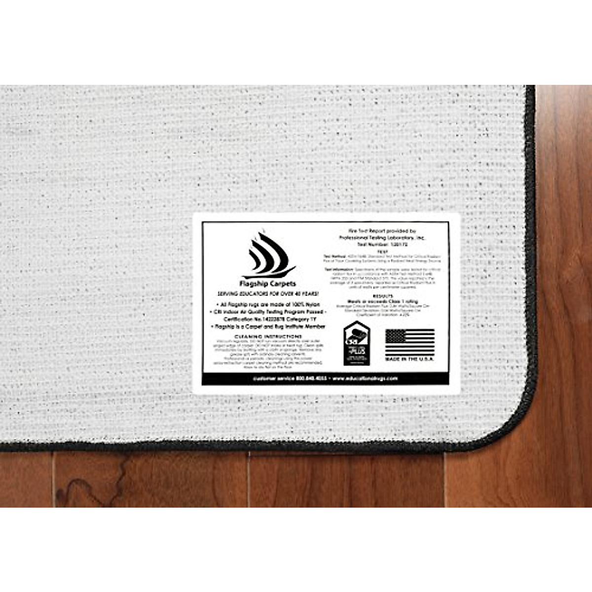 Flagship Carpets Learning Grid Colorful Numbers and Letters Kids Seating Area Rug for Classroom, Play Area Mat, Home Learning or Kids Room Carpet, 5'10" x 8'4", Seats 24