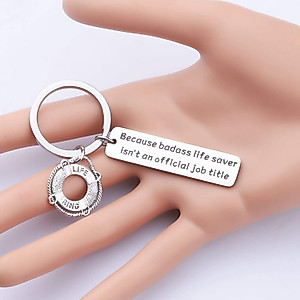 bobauna Lifebuoy Keychain Appreciation Gift For Life Saver Life Ring Preserver(badass lifesaver keychain)