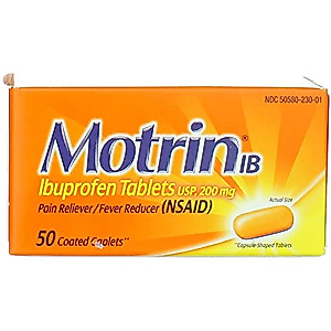 Motrin IB Ibuprofen Tablets, 200 Mg, 50 Count (Pack of 8)