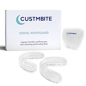 CustMbite Nightguard for Teeth Grinding, Clear (2 Pack) Made in USA
