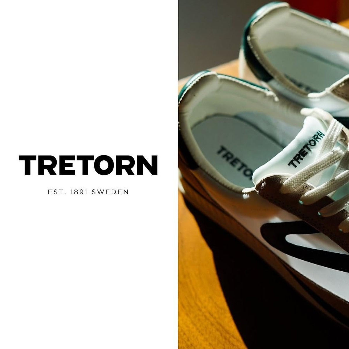 TRETORN Women's Rawlins Casual Lace-Up Sneakers, White/Green, 7