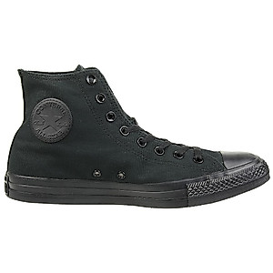 Converse Unisex Chuck Taylor All Star High Top Sneakers (6 Women / 4 Men, Black Monochrome)