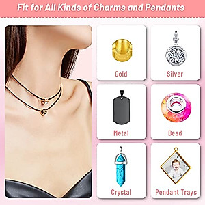 Necklace Cord, Paxcoo 50Pcs Necklace String Rope with Clasp, 24 Inch Waxed Cotton Cord Necklace Bulk for Charms Pendants, Bracelets, Necklaces, Jewelry Making Supplies and Beading Supplies