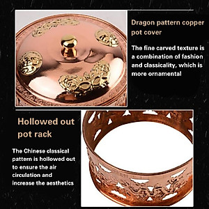 Chafing Dishes China Mongolian Multi-person Hot Pot, Pure Copper Concentrated Beijing Meat Hot Pot, Environmentally Friendly And Hygienic, Suitable For Family Dinner (Color : Brass, Size : 20cm)