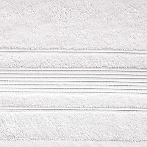 Qute Home 4-Piece Washcloths Towels Set, 100% Turkish Cotton Premium Quality Towels for Bathroom, Quick Dry Soft and Absorbent Turkish Towel, Set includes 4 Wash Cloths (White)