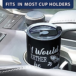 Fishing Gifts For Men - 20oz Fishing Tumbler Gifts for Fishermen - Birthday Gifts for Dad from Daughter - Cool Christmas Gifts For Husband - I Would Rather Be Fishing Tumbler with Lid, 1 Piece