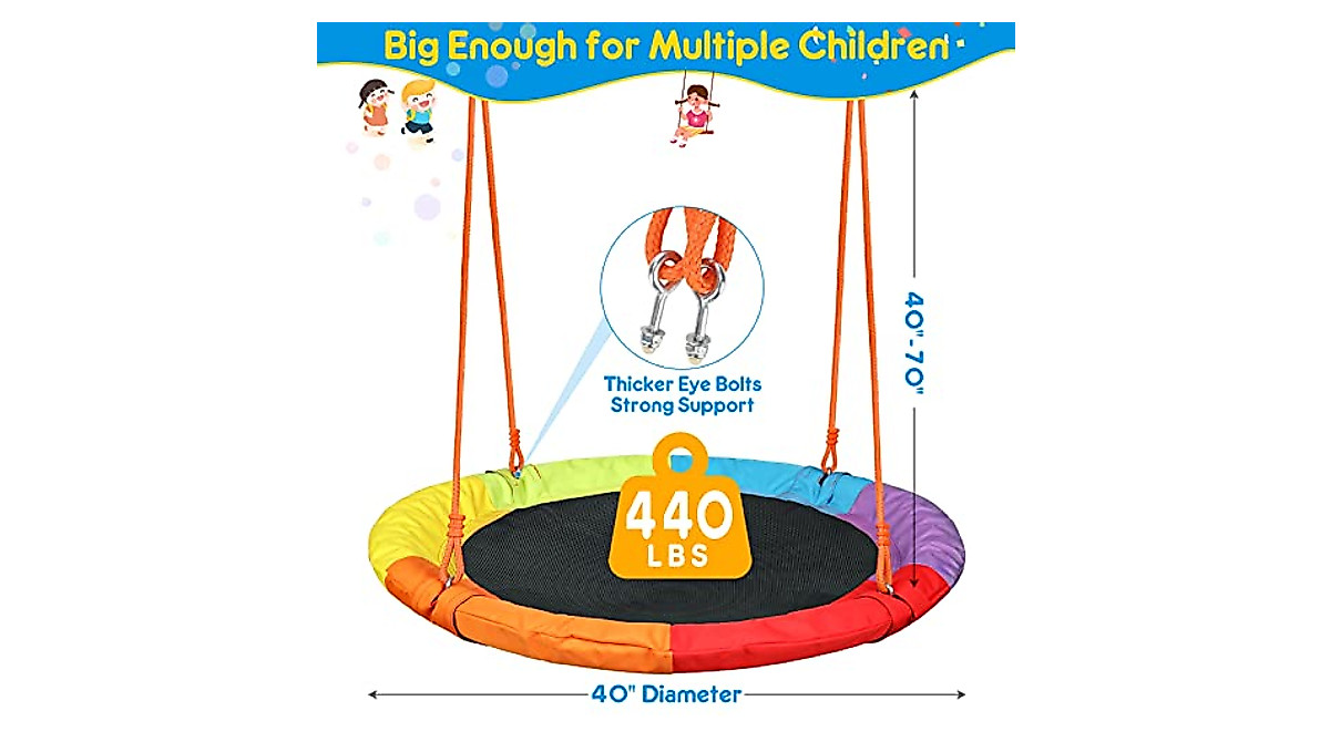 GIKPAL Saucer Swing Set - Safe & Fun Outdoor Play