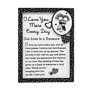 Blue Mountain Arts Love Magnet with Easel Back—Valentine's Day, Anniversary, Birthday, or Romantic Gift by Marci and the Children of the Inner Light, 4.9 x 3.6 Inches (I Love You More Every Day)