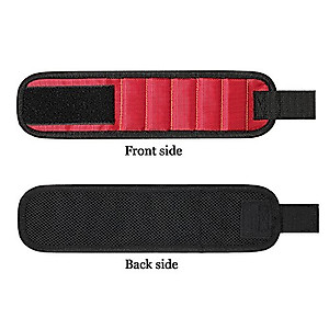Magnetic Wristband with Strong Magnets for Holding Screws, Nails, Drill Bits - Best Unique Christmas Gift for Men, DIY Handyman, Father/Dad, Husband, Boyfriend, Him, Women