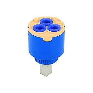 Faucet Cartridge Replacement 35/40mm Ceramic Disc Cartridge for Single Handle Faucet Kerox K35A Ceramic Disc Cartridge Water Mixer Tap Inner Control Kitchen Waterfall Faucet Valve (35mm)