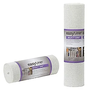 Duck 281877/1344559 Select Grip EasyLiner Non-Adhesive Shelf Liner, 20" x24' and 12" x20', 2 Rolls Total, White, 59 Sq Ft
