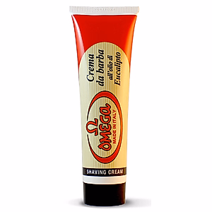 Omega Eucalyptus enriched Italian imported shaving cream tube 100 ml 3,52oz