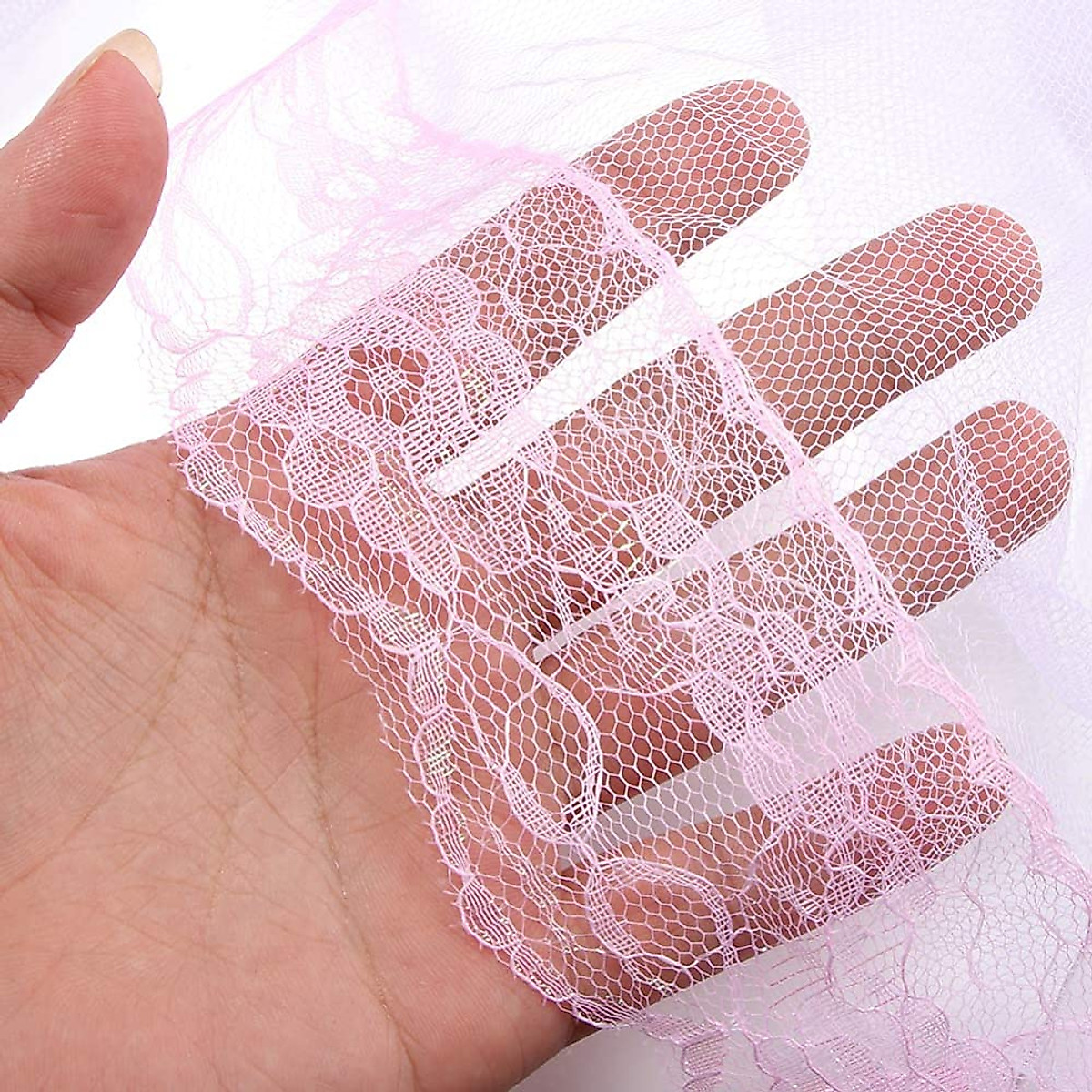 ROPALIA Universal Crib Floor Mosquito Net, Palace Dome Mosquito Net Foldable Mosquito Cover with Lace for Kids