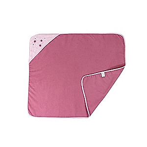 Cudlie Buttons & Stitches Baby Girl 3 Pack Rolled/Carded Hooded Towels in Crisp Blossom Print (GS71728)