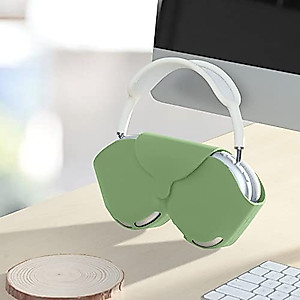 kwmobile Silicone Cover Compatible with Apple Airpods Max Case Holder for Over-Ear Headphones - Pastel Green