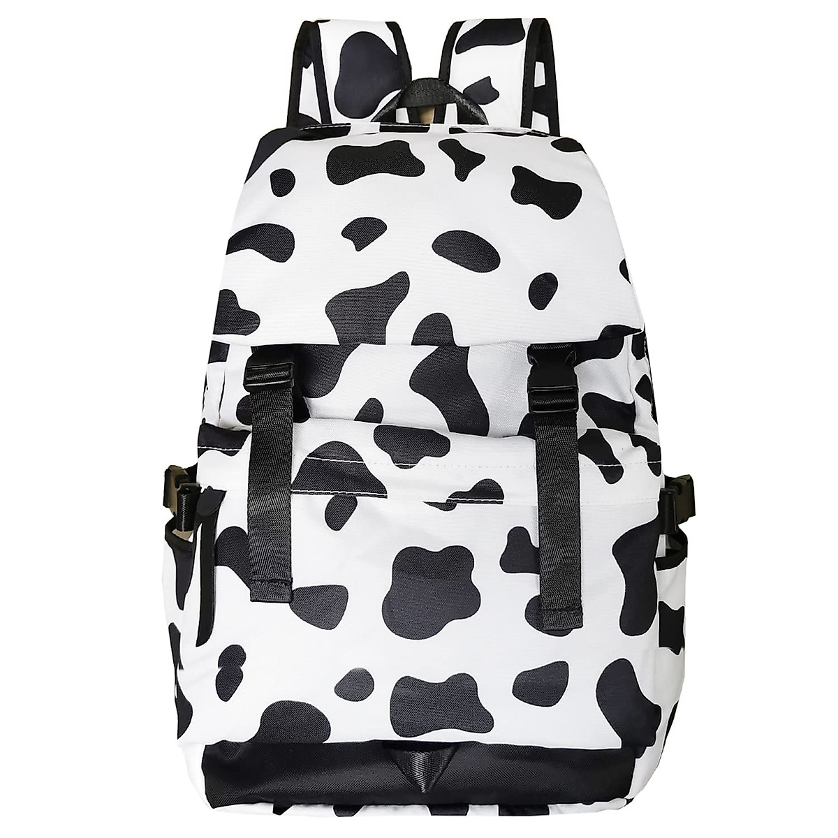 Larswon Cow Print Backpack Kawaii Backpack Cute Bag Slim Backpack Travel Rucksack School Backpack Large 13" 14" Laptop Backpack