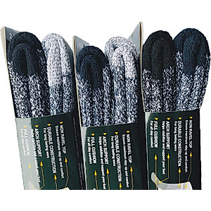 Diamond Star Merino Wool Socks 6 Pairs Thermal Socks Insulated for Cold Weather Winter Socks For Men & Women 10-13 (2 Black, 2 Navy, 2 Grey)