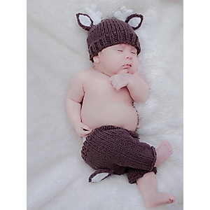 Besutana Newborn Baby Photography Props Outfits Christmas Deer Lovely Boy Hat Pant Girl