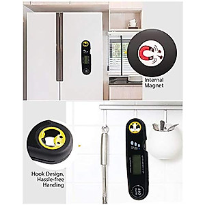 Instant Reading Meat Thermometer-Best Waterproof with Extra Long Probe,Ultra Fast Thermometer, with Backlit LCD Digital Thermomete Outdoor Cooking, BBQ and Kitchen Cooking Food Thermometer