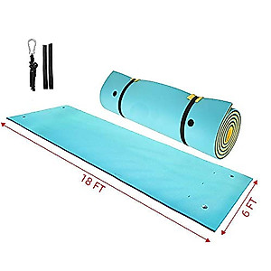 Lykos Floating Mat Foam Pad 9FT/18FT X6 FT Water Recreation and Relaxing for Pool Beach Lake River Water Floating Mat for Adults and Kids (Yellow, 9 FT)