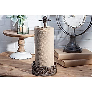 Paper Towel Holder in Acanthus Leaf Cast Metal