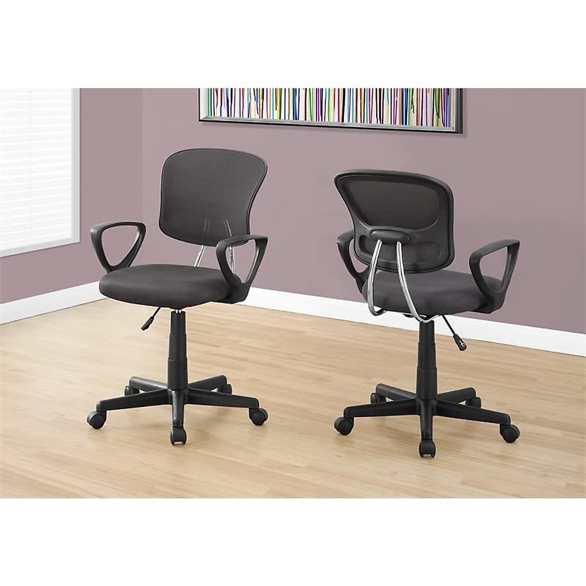 Monarch Specialties Mesh Juvenile/Multi Position Office Chair, Grey