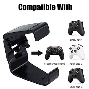 TPFOON Foldable Mobile Phone Holder Clip for Xbox One Controller, Cellphone Clamp Mount Compatible with Xbox One S, Xbox One X, Steelseries Nimbus, iPhone/Samsung/Sony/LG/Huawei
