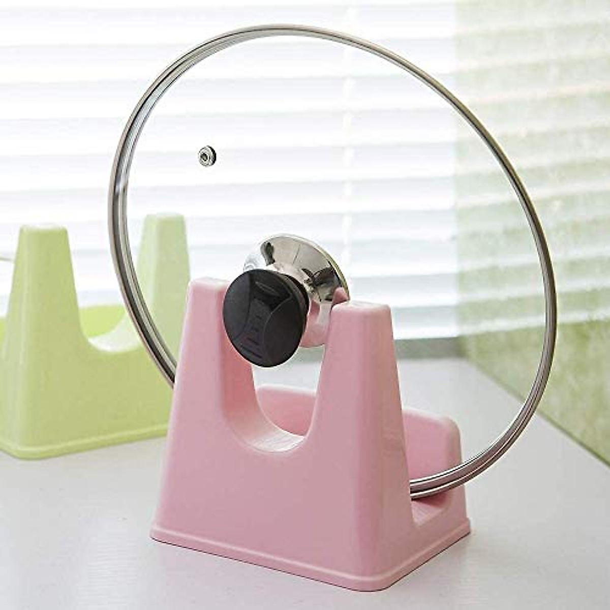 DRNKS Wall Mounted Home Kitchen Storage Organization Spoon Pot Lid Holder Practical Chopsticks Spoon Storage Rack Lid and Spoon Rack Lid Holder-Pot Lid Rack Pan Lid Suitable for Kitchen