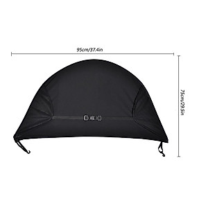 PROKTH Universal Sun Visor for Stroller, Anti-UV Cloth Windproof Rainproof Sun Protection Stroller Canopy Extender Sun Shade/Rayshade/Stroller Cover (Black)