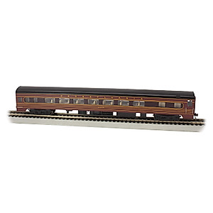 Bachmann Trains - 85' Smooth-Side Coach Car with Lighted Interior - PRR #4244 - Fleet of Modernism - HO Scale (14211),Silver