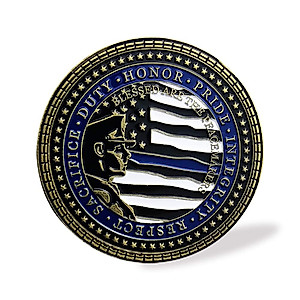 Saint Michael Police Officers Challenge Coin God Bless The Police Appreciation Gifts for Law Enforcement Thin Blue Line Police Coin