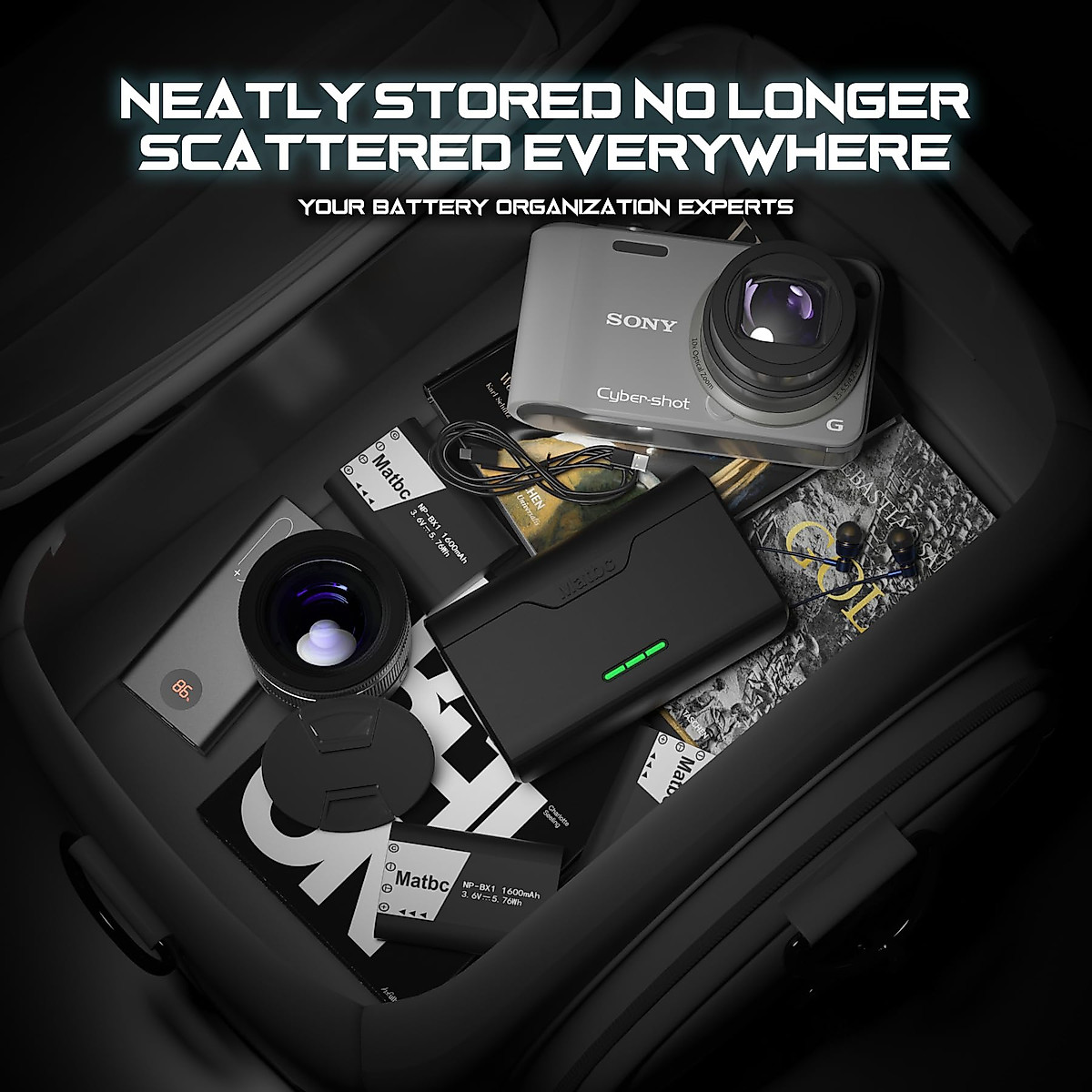 Matbc 1600mAh Replacement for Sony NP-BX1 Battery 2 Pack and 3-Channel Sony Cybershot Camera Charger Compatible with SonyZV-1, ZV-1 II,ZV-1F, DSC-RX100 III, DSC-RX100 IV, DSC-RX1, HX90V, HX80 Battery