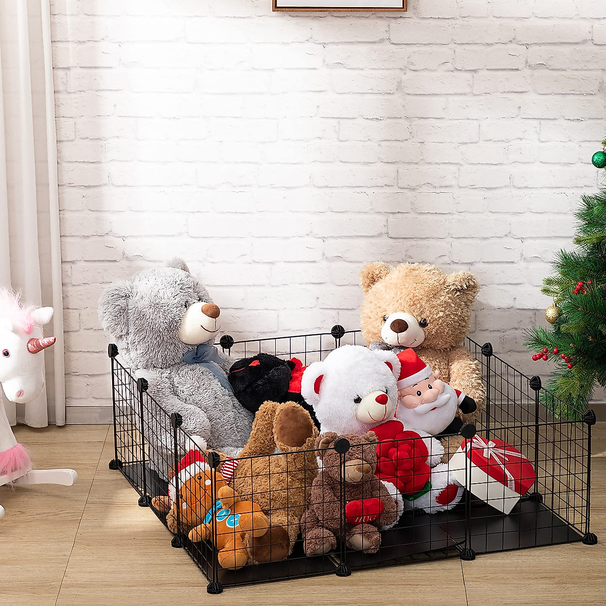 PARANTA Wire Cube Storage Organizer, 6 Cube Bookshelf, Stackable Storage Bins, Closet Organizer and Storgae, Multi-use DIY Standing Shelf Units for Book,Toys,Clothes,Tools