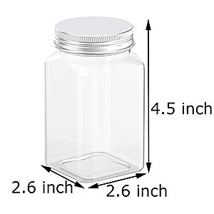 Axe Sickle 12 Ounce Clear Plastic Jars Storage Containers With Lids For Kitchen & Household Storage Airtight Container 3 PCS