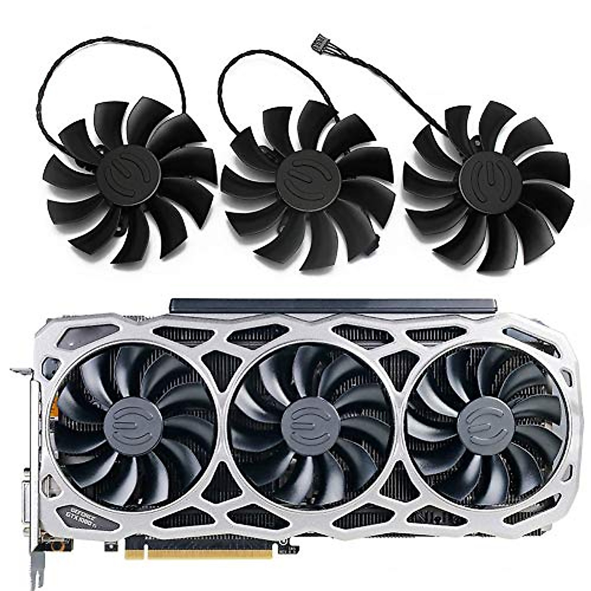PLA09215B12H 12V 0.55A 4Pin for EVGA GTX1080TI FTW3 GTX 1080 Ti Black Elite Fan Graphics Card Cooling Fan (3PCS)