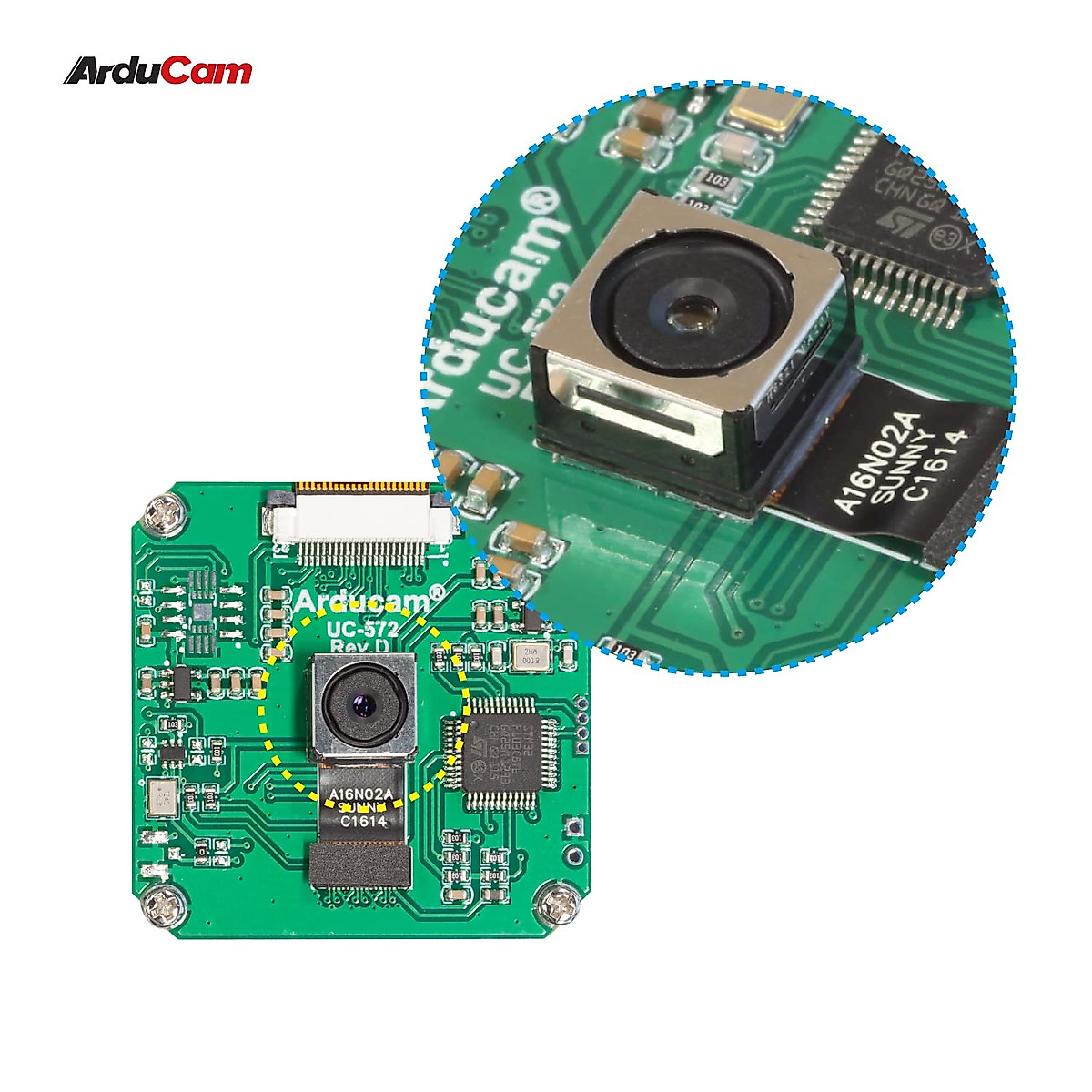 Arducam 16MP Camera for Raspberry Pi, IMX298 Programable Motorized Focus Pivariety, Compatible with Raspberry Pi ISP and Gstreamer Plugin