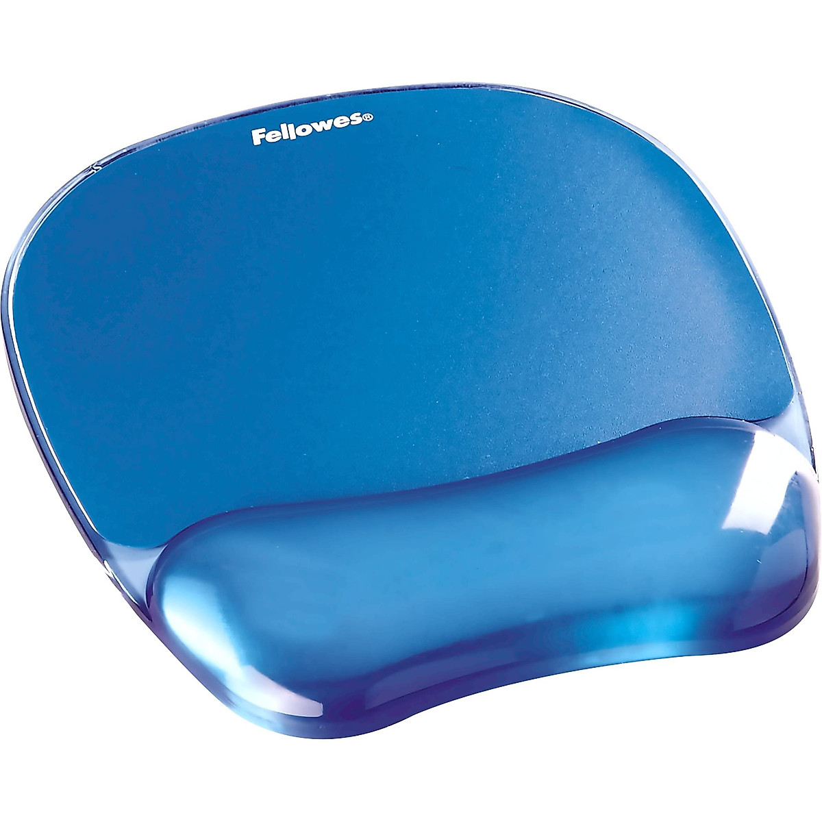 Fellowes 9114120 Gel Crystal Mousepad/Wrist Rest, Blue (91141)
