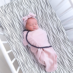 Ely's & Co. Adjustable Swaddle Blanket Infant Baby Wrap Set 3 Pack, for Baby Girl (Blush Pink, 0-3 Months)