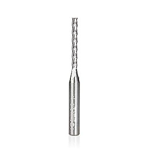 Amana Tool - 46292-U CNC 2D & 3D Carving Flat Bottom x 0.10 Deg Angle x 1/8 Dia x 1-3/32
