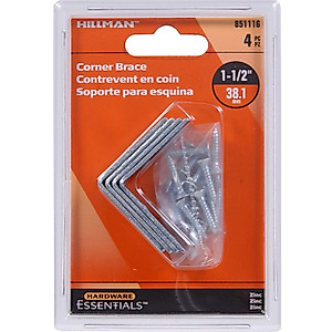 The Hillman Group 851116 Corner Braces, 1-1/2" x 5/8"