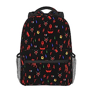 fonaxere Backpacks Stranger School student Things 15.6 Inch Laptop Student School Book Bag Girls Boys Travel Hiking Camping Daypack