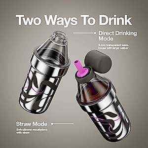 CHAKO LAB Tumbler 25Oz Stainless Steel Coffee Mug Double vacuum wall，Easy to Grip，Keep hot and cold，Two drinking methods: straw cup and straight cup；BPA free【Travel Mug】