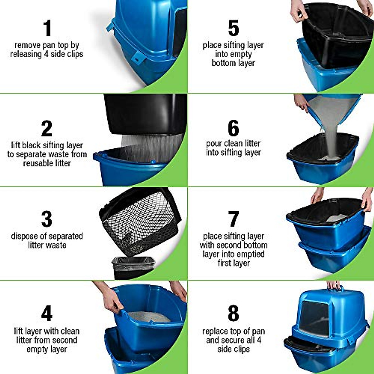 Van Ness CP77 Enclosed Sifting Cat Pan/Litter Box, Extra Large (225026)