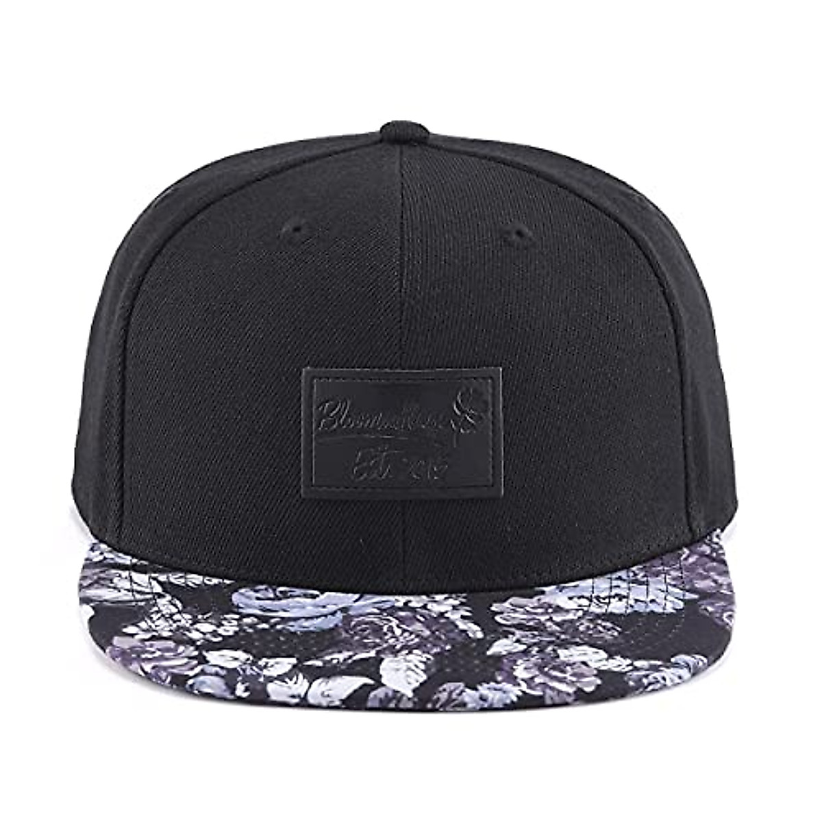 Bloomouflage Snapback Hat Floral Black Patch